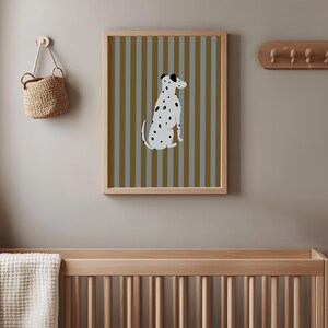 Dalmatian Wall Art Bright Nursery Decor Colorful Dog Art Contemporary ...