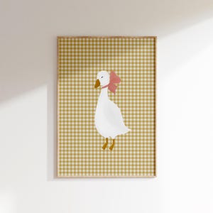 Girls Room Goose Wall Art Coquette Room Decor Cottagecore Nursery ...