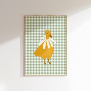 Girls Room Duck Print Cottagecore Nursery Little Girls Room Gingham ...