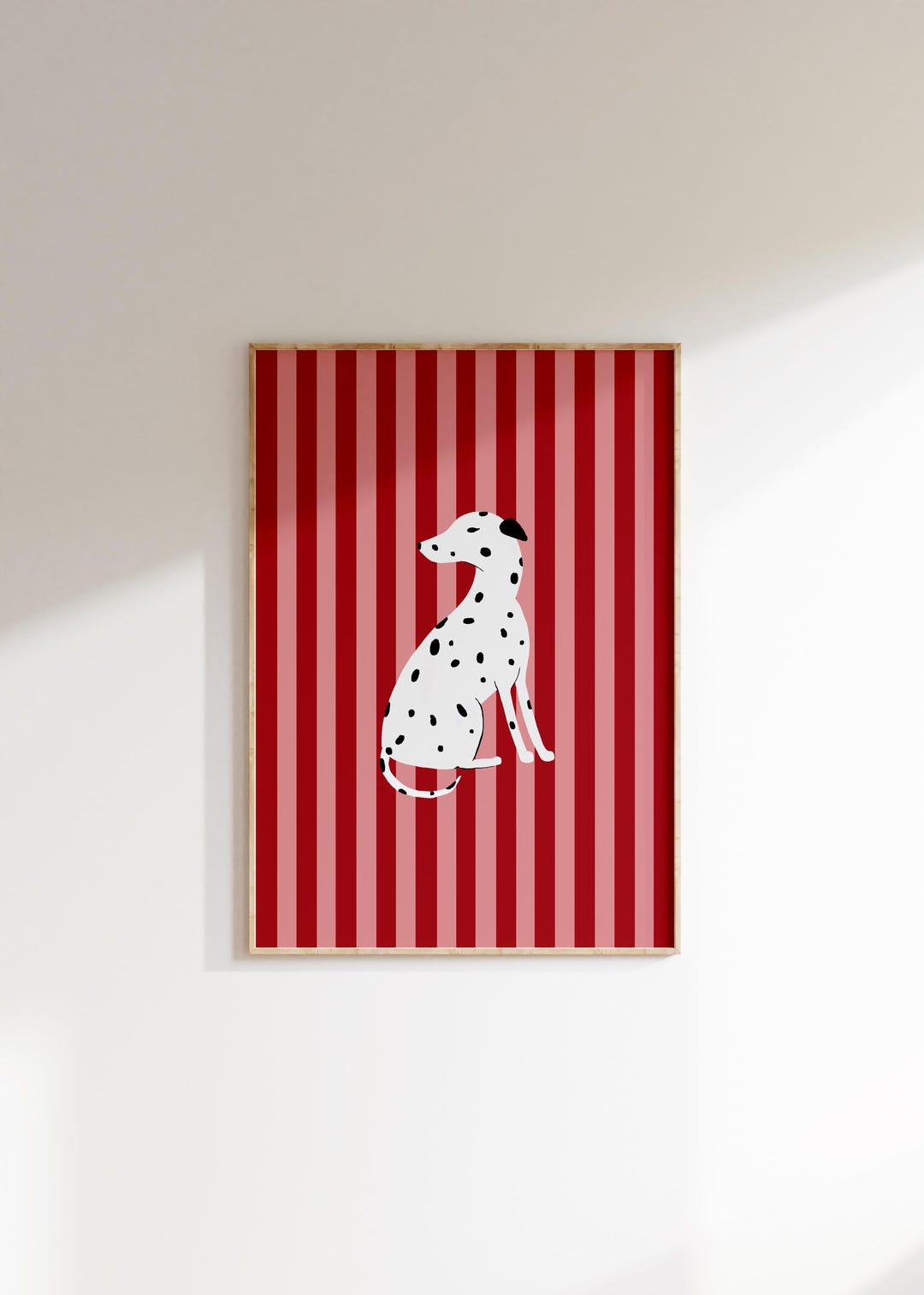 Dalmatian Wall Art Bright Nursery Decor Colorful Dog Art Contemporary ...
