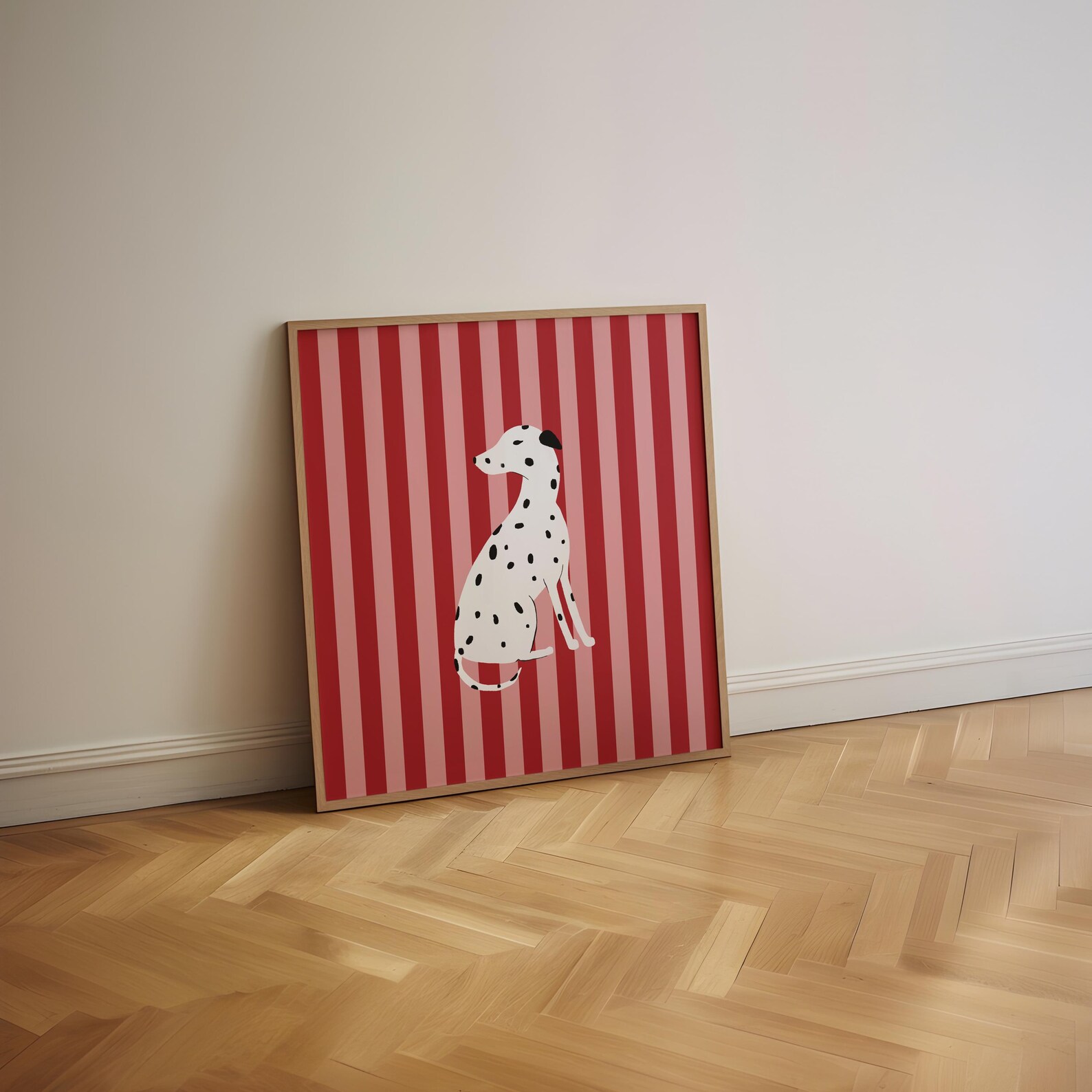 Dalmatian Wall Art Bright Nursery Decor Colorful Dog Art Contemporary ...