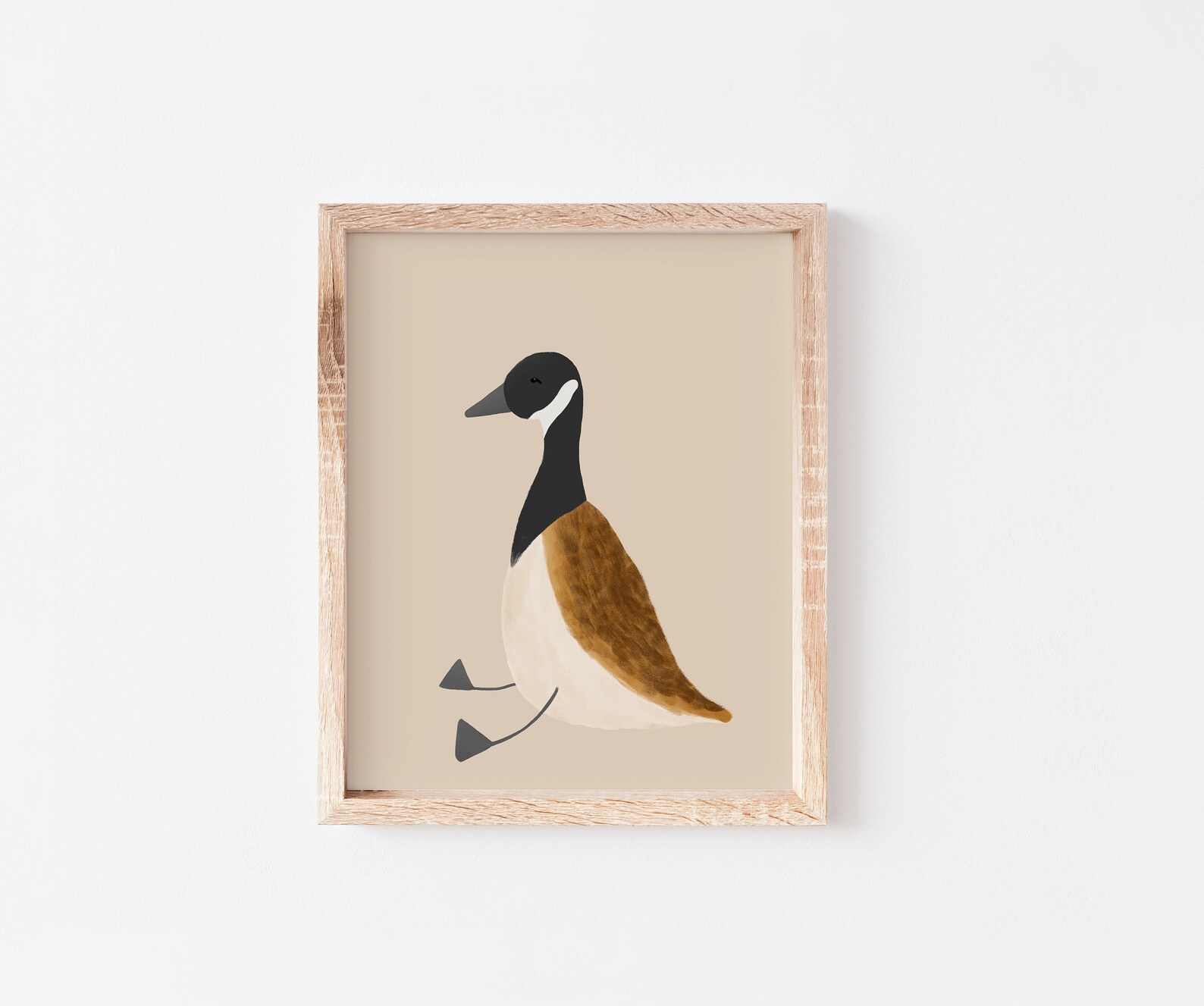 Canada Goose Art Print Silly Goose Wall Art Cute Goose Poster Beige Boy ...