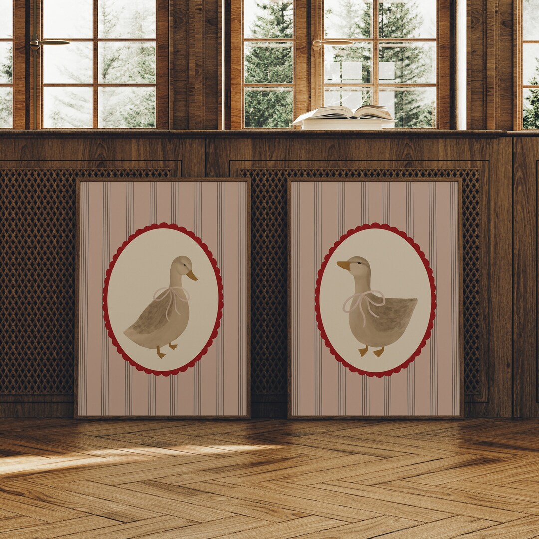 Vintage Duck Printable Cottagecore Nursery Vintage Aesthetic Nursery ...