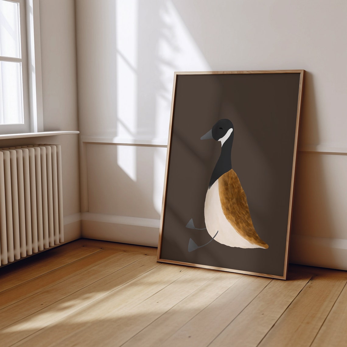 Canada Goose Art Print Silly Goose Wall Art Cute Goose Poster Dark ...