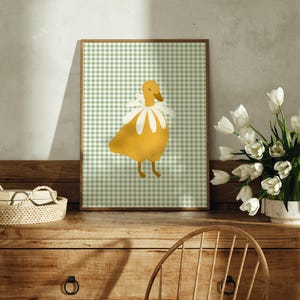 Girls Room Duck Print Cottagecore Nursery Little Girls Room Gingham ...