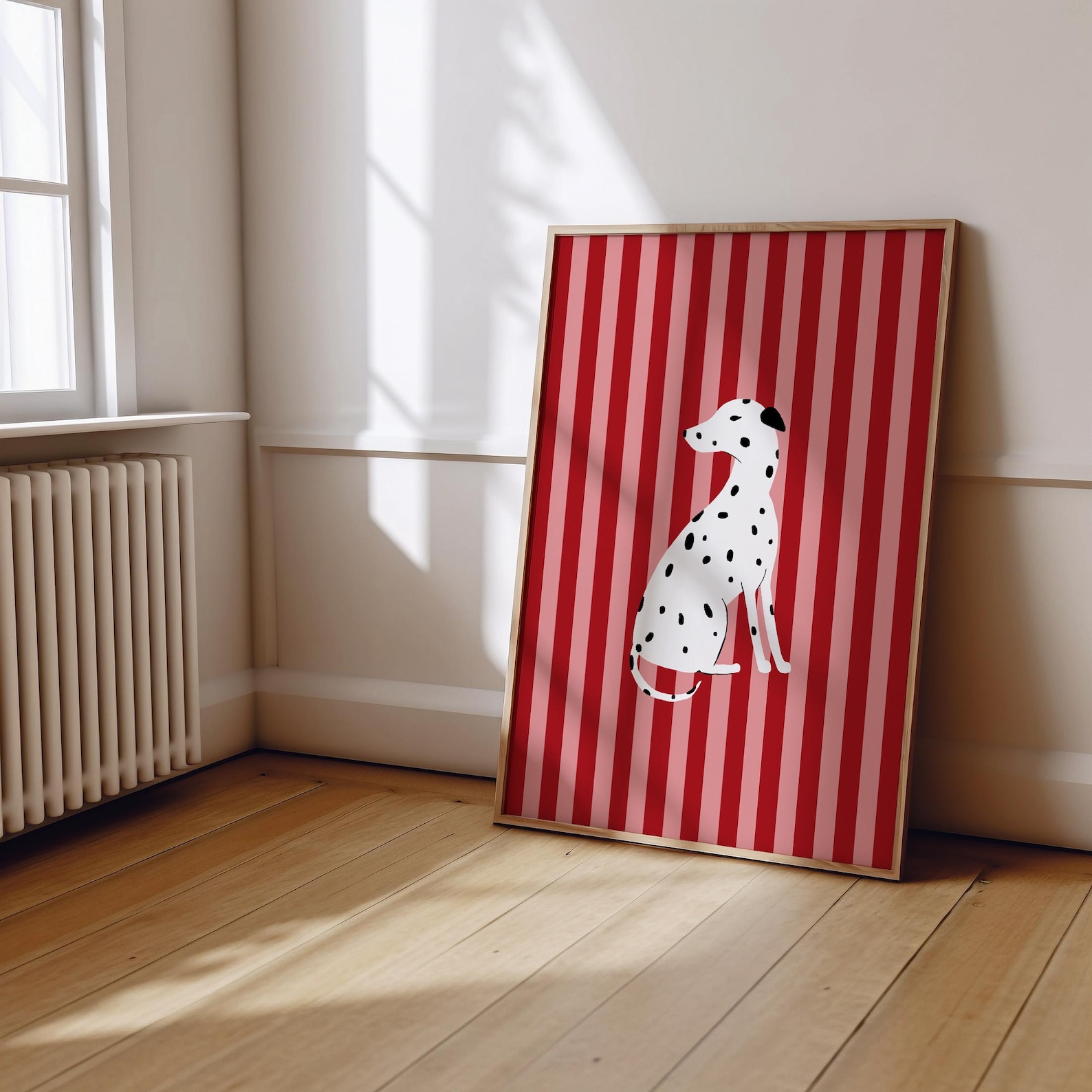 Dalmatian Wall Art Bright Nursery Decor Colorful Dog Art Contemporary ...