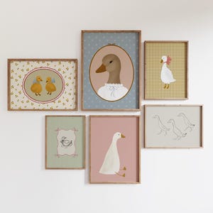 Girls Gallery Wall Set of 6 Printables Little Girls Room Bright Nursery ...