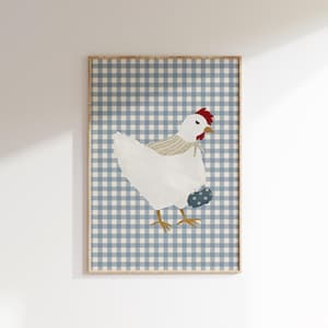 Chicken Print Farm House Art Print Farmhouse Chicken Wall Art Funny ...