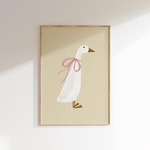 Girl's Duck Art Print Cottagecore Nursery Duck Printable Farm Nursery ...