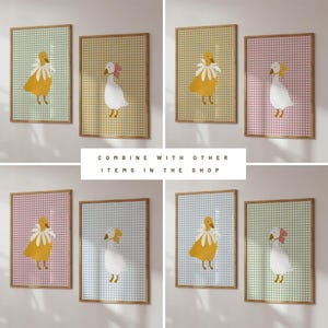 Girls Room Goose Wall Art Coquette Room Decor Cottagecore Nursery ...