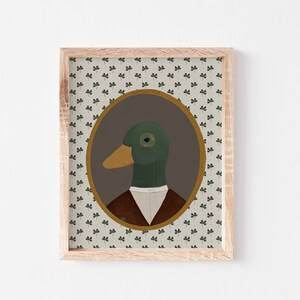 Duck Print Green Boy Nursery Decor Vintage Duck Print Woodland Nursery ...