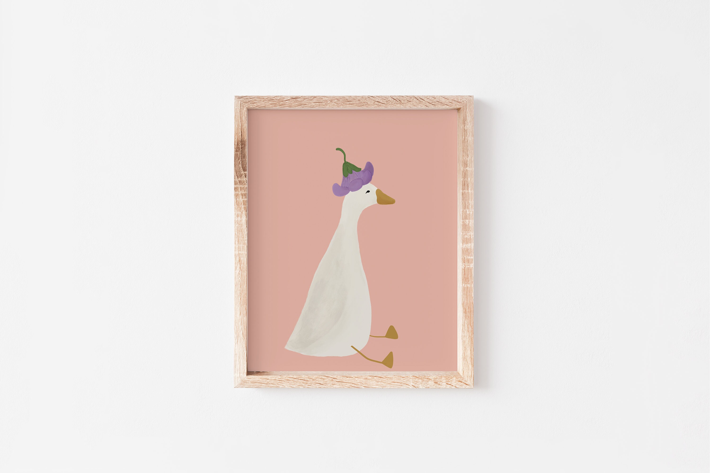 Silly Goose Wall Art, Cute Goose Poster, Girl Nursery Decor, Farm ...