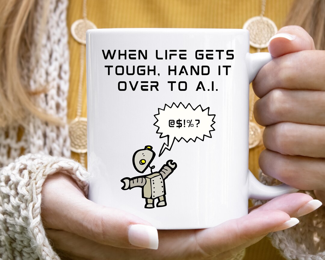AI Robot Coffee Mug: Funny Techie Gift - Etsy