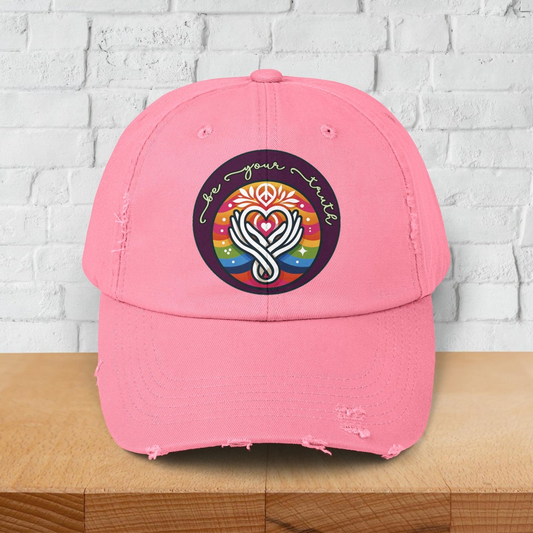 Pride Distressed Cap Equal Rights Gay Lesbian Hat Support Pride Human ...