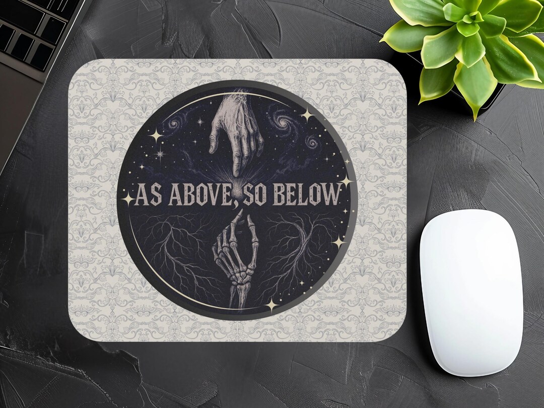 As Above so Below Mouse Pad, Gothic Desk Mat, Witchy Office Supplies ...