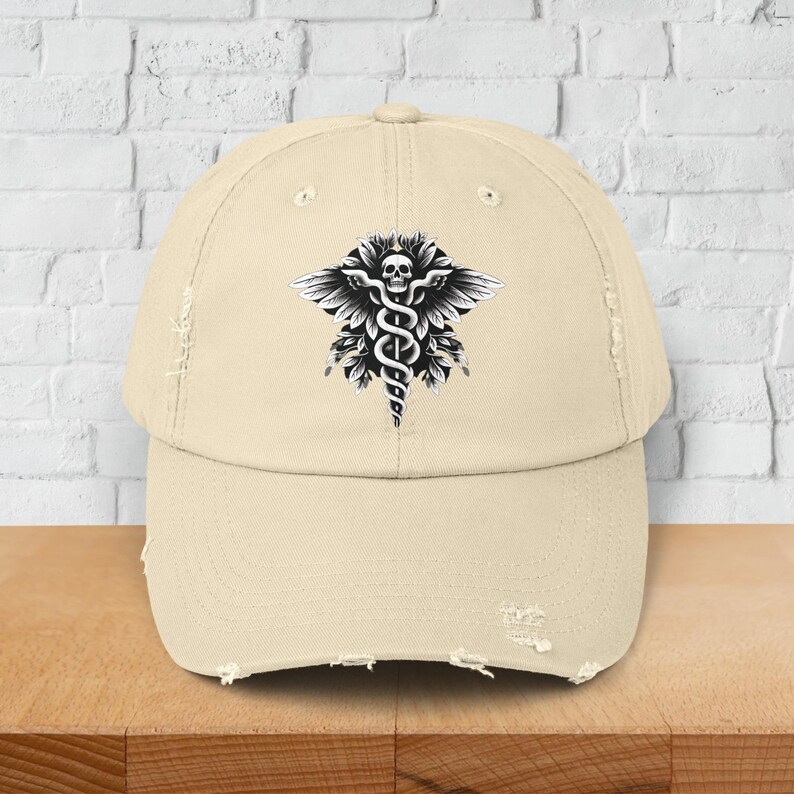 Forensic Science Caduceus Distressed Dad Hat: Medical Science Gift - Etsy
