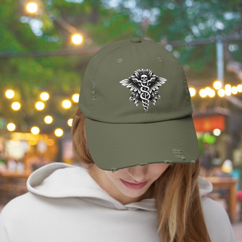 Forensic Science Caduceus Distressed Dad Hat: Medical Science Gift - Etsy