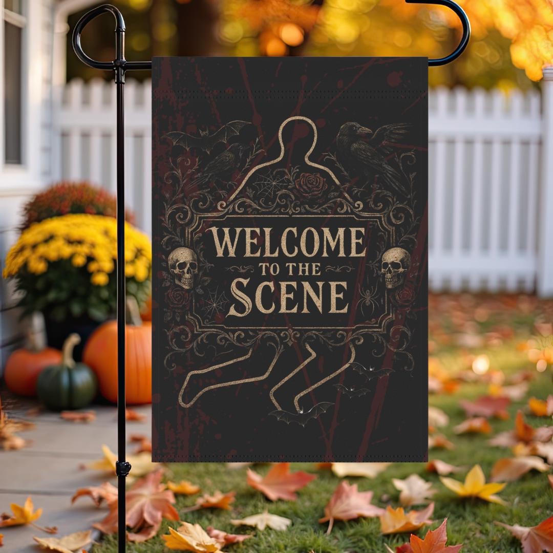 Crime Scene Garden Flag, Funny Forensic Decor, True Crime Gift, Medical ...