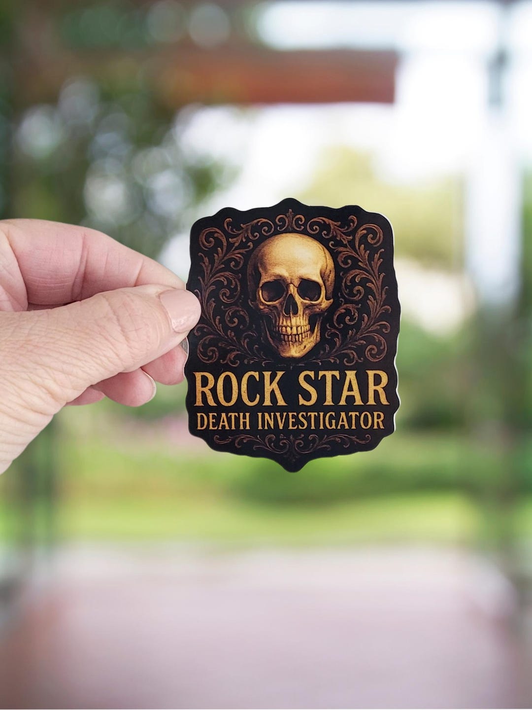 Die-cut Vinyl Sticker Rock Star Death Investigator, Forensic Science ...