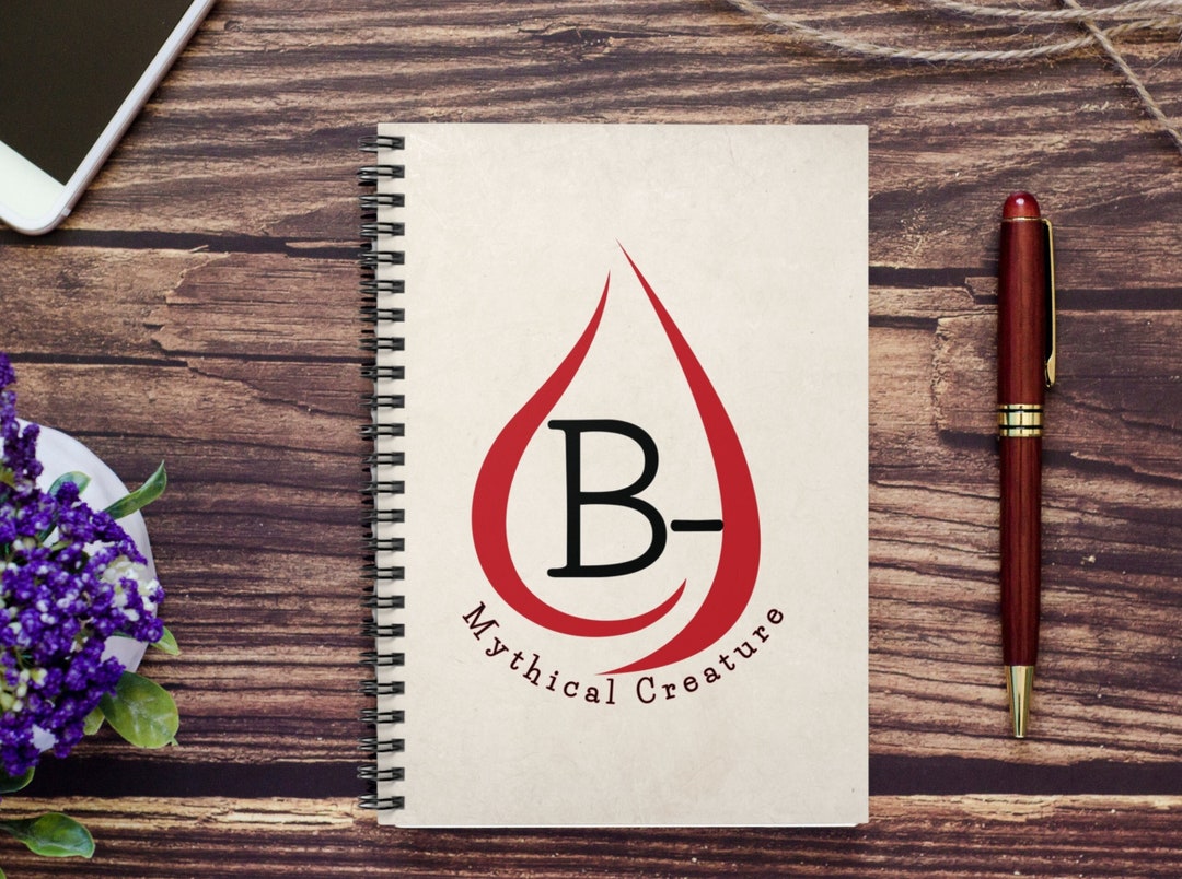 Custom Notebook Blood Type B Gift Custom Journal Gift Writing Journal ...