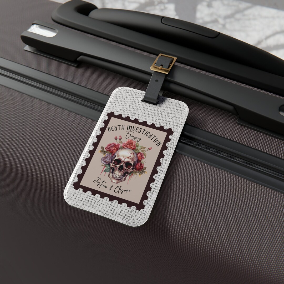 Skull Death Investigator Luggage Tag Gift Medical Examiner Coroner ...