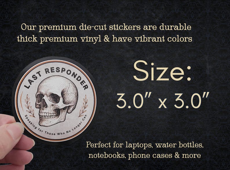 Die-cut Vinyl Sticker Last Responder, Medicolegal Death Investigation ...