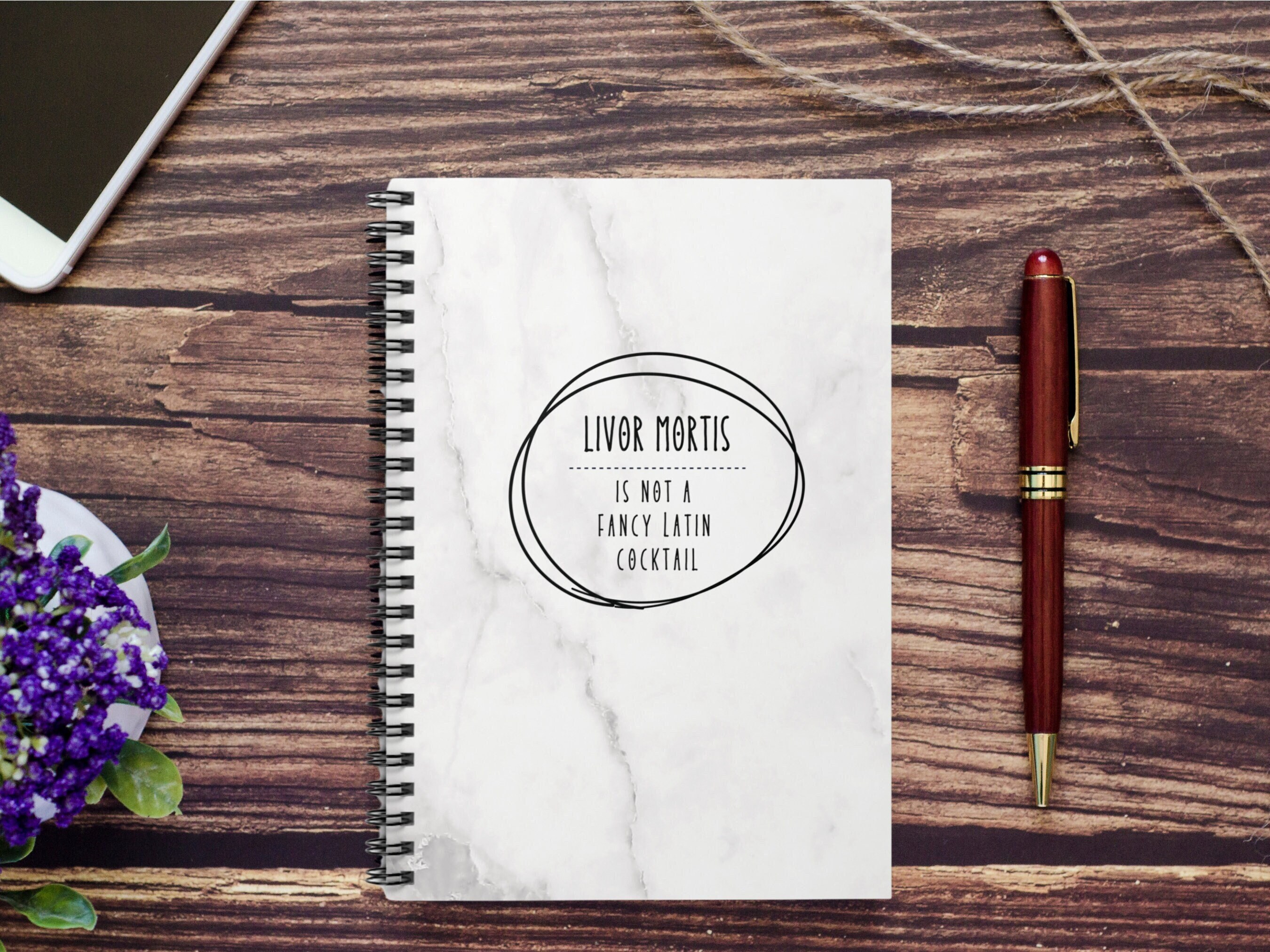 Funny Custom Spiral Notebook Medical Examiner Gift Coroner Death ...