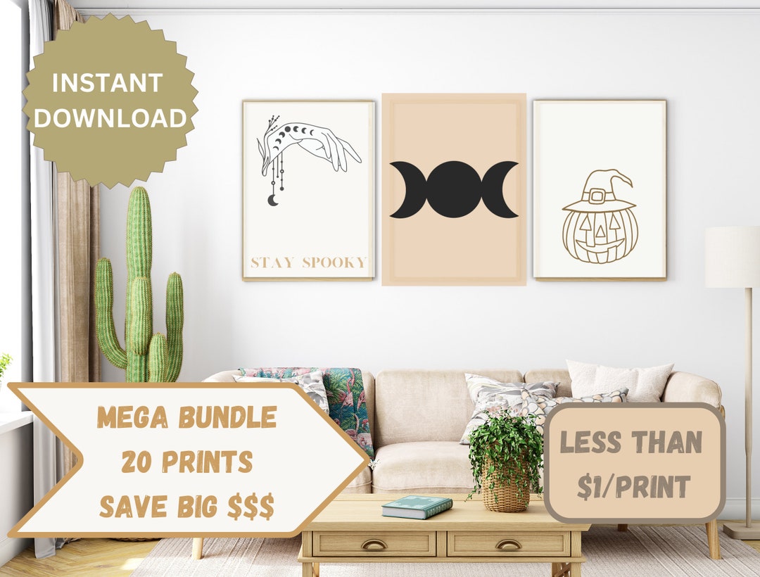 20 PRINTS MEGA BUNDLE Halloween Printable Wall Art - Etsy