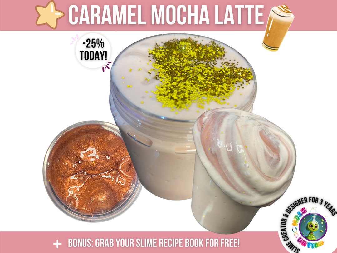 Caramel Mocha Latte Thick Glossy Slime Clear Slime - Etsy