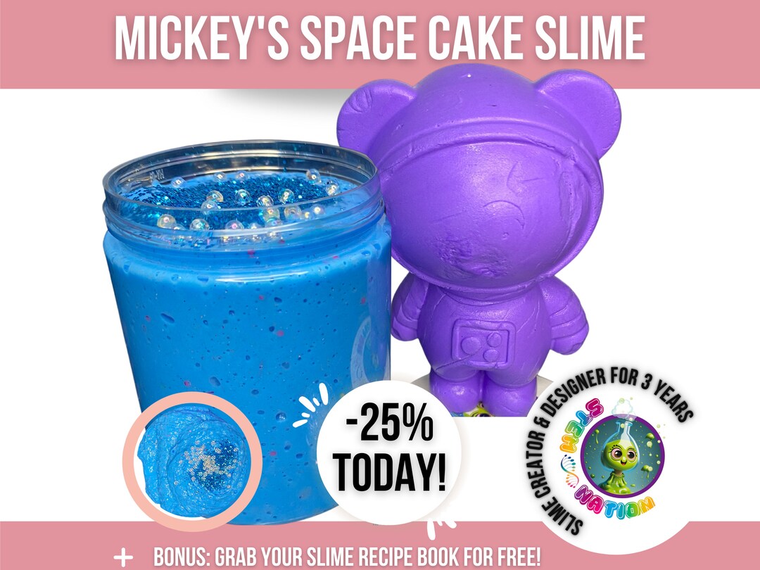Mickey's Space Cake Slime, Snow Fizz, Clay Slime, Thick Glossy Slime ...