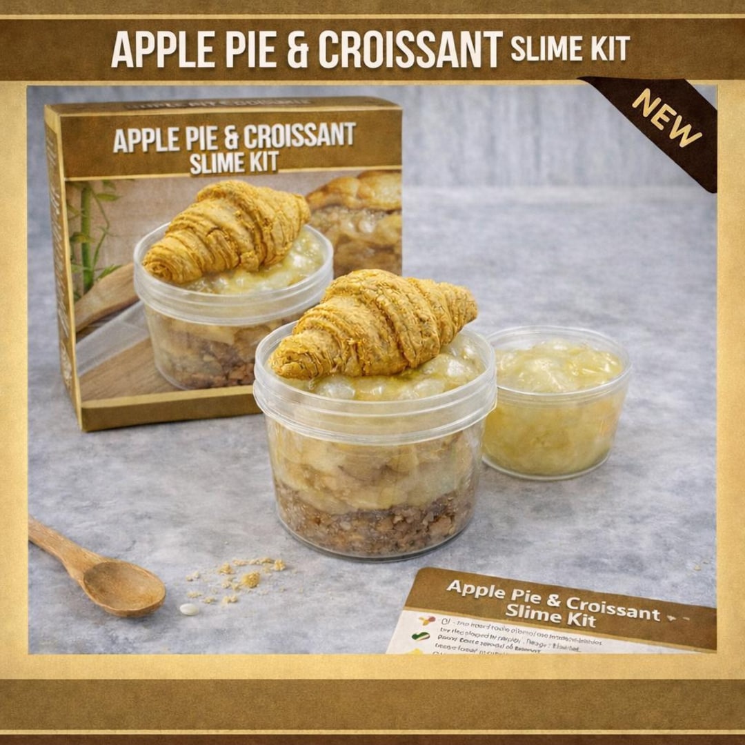 Apple Pie & Croissant Slime Kit: DIY Fall ASMR Toy - Etsy
