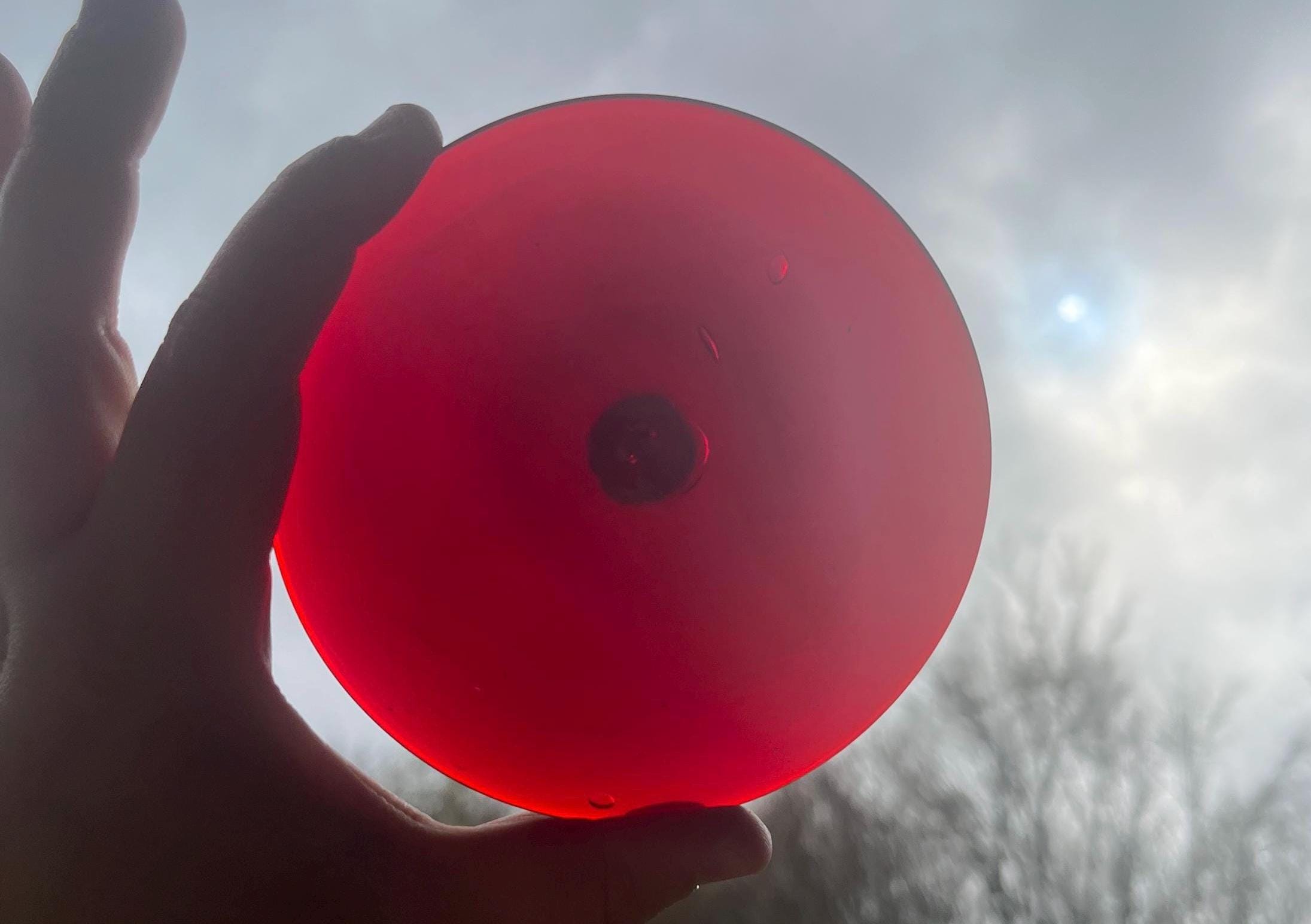 Red Orange Stained Glass Rondel 4.25” - Etsy