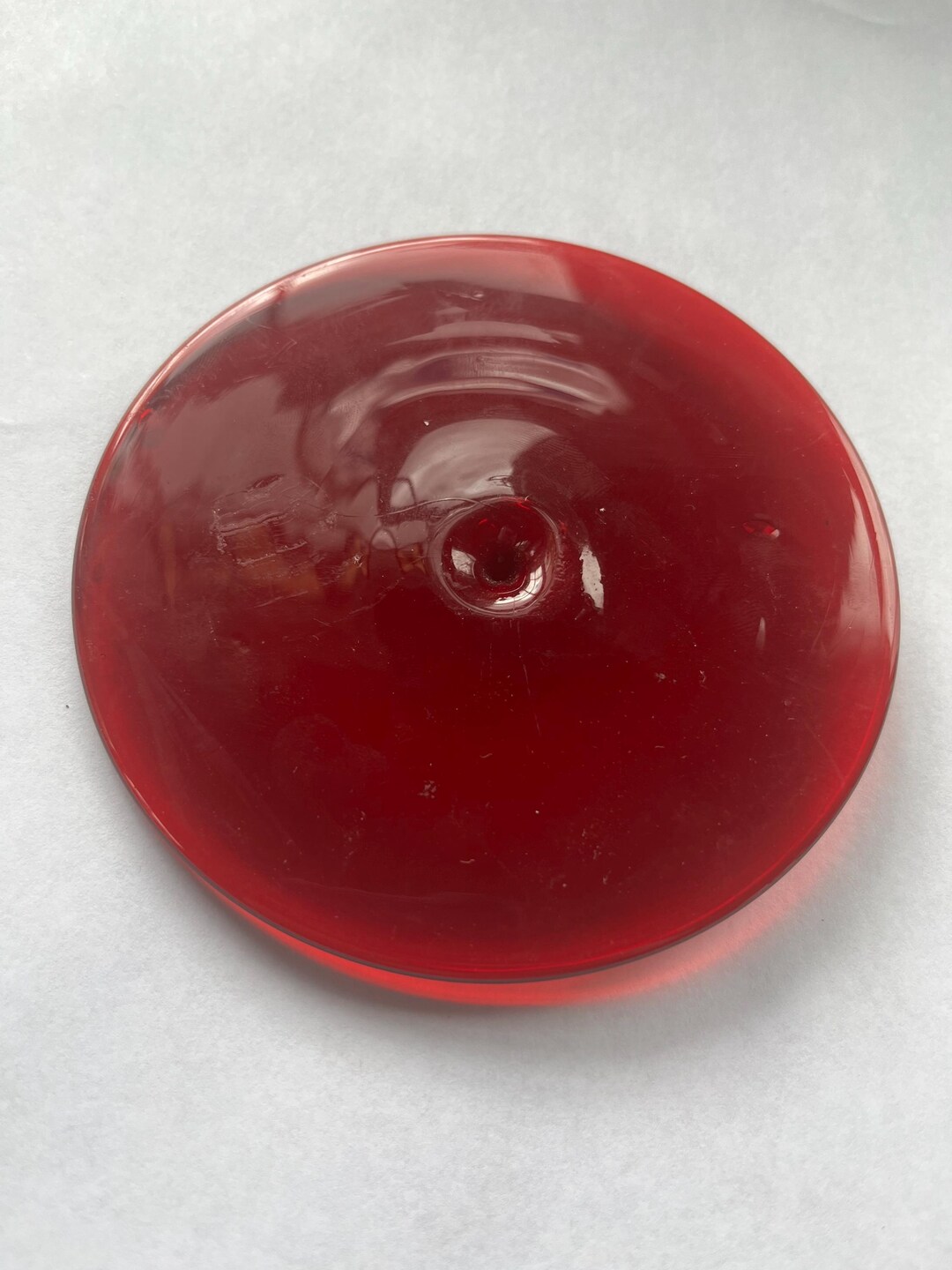 Red Orange Stained Glass Rondel 4.25” - Etsy