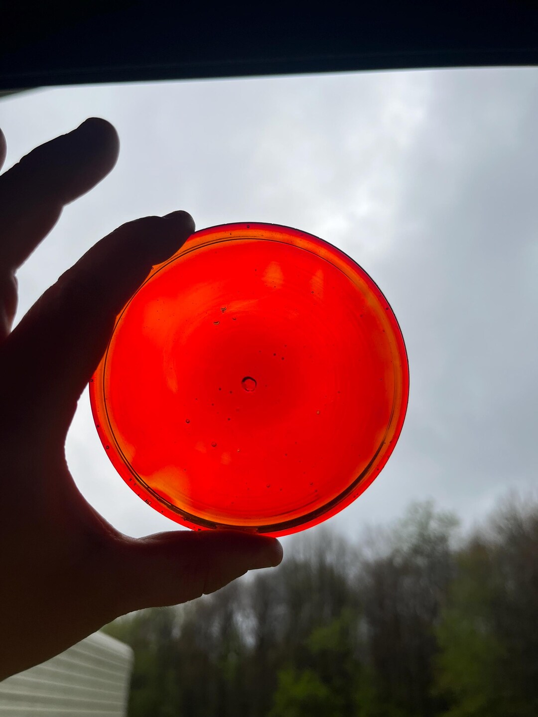 Red Orange Stained Glass Rondel 4” - Etsy