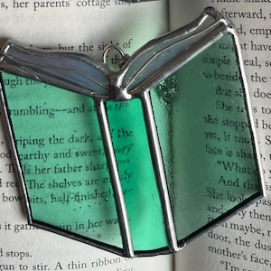 Stained Glass Open Book Suncatcher Window Decor 3” - Etsy