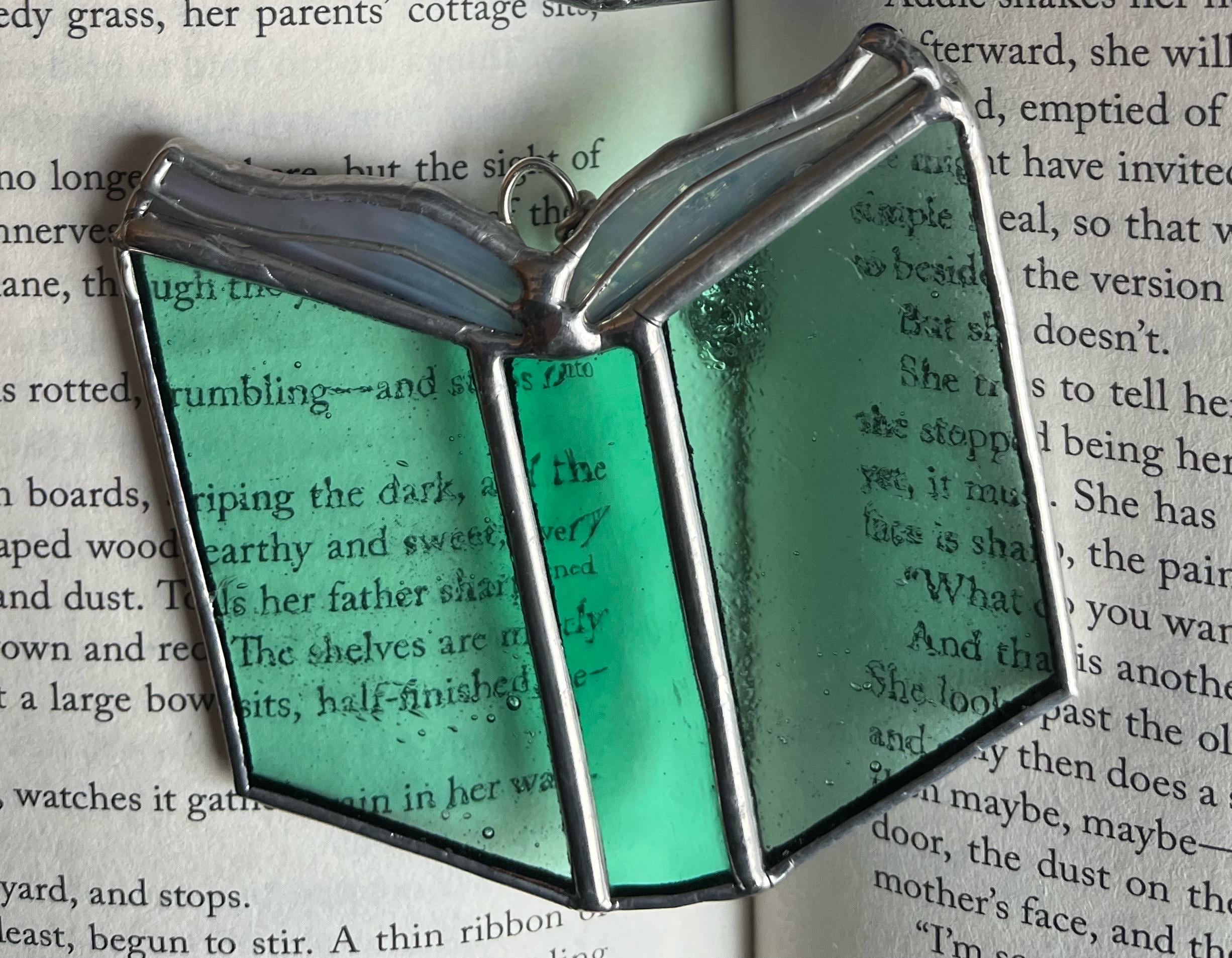 Stained Glass Open Book Suncatcher Window Decor 3” - Etsy