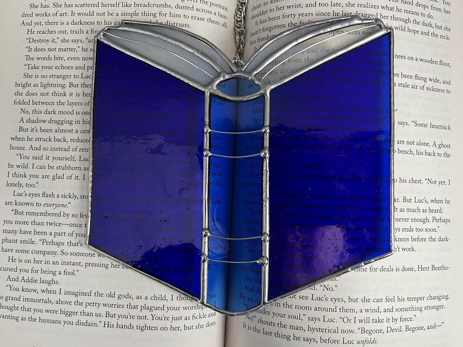 Stained Glass Open Book Suncatcher Window Decor - Etsy