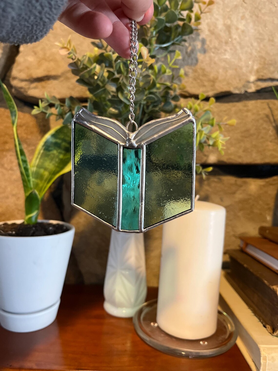 Stained Glass Open Book Suncatcher Window Decor 3” - Etsy