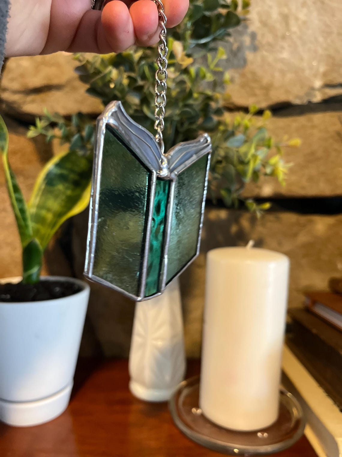 Stained Glass Open Book Suncatcher Window Decor 3” - Etsy