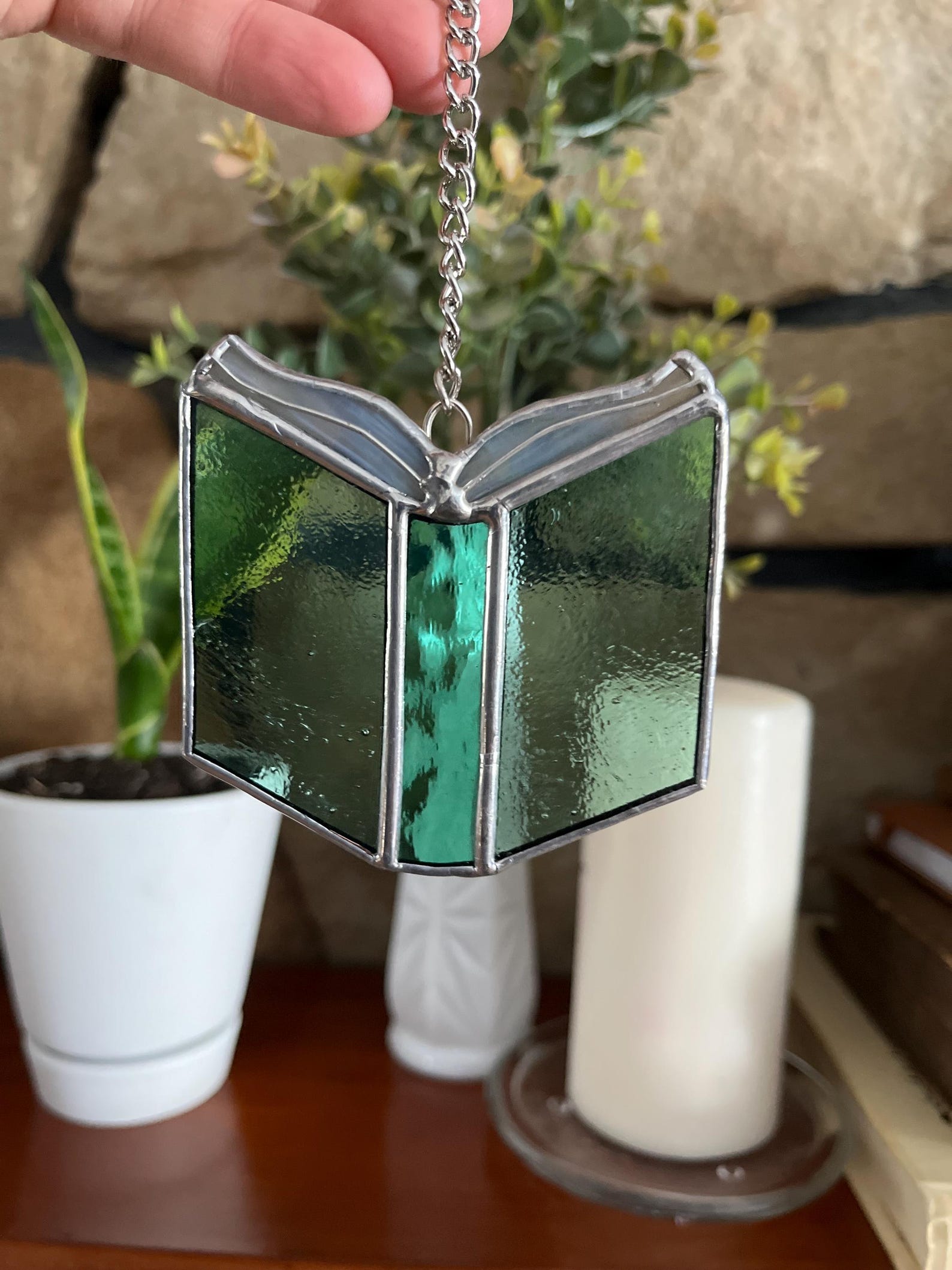 Stained Glass Open Book Suncatcher Window Decor 3” - Etsy
