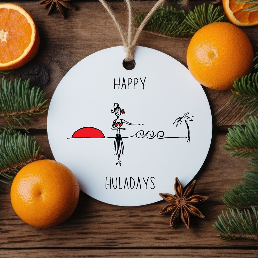 Hula Girl Ornament | Hawaiian Gift | Happy Huladays | Hula Dancer ...