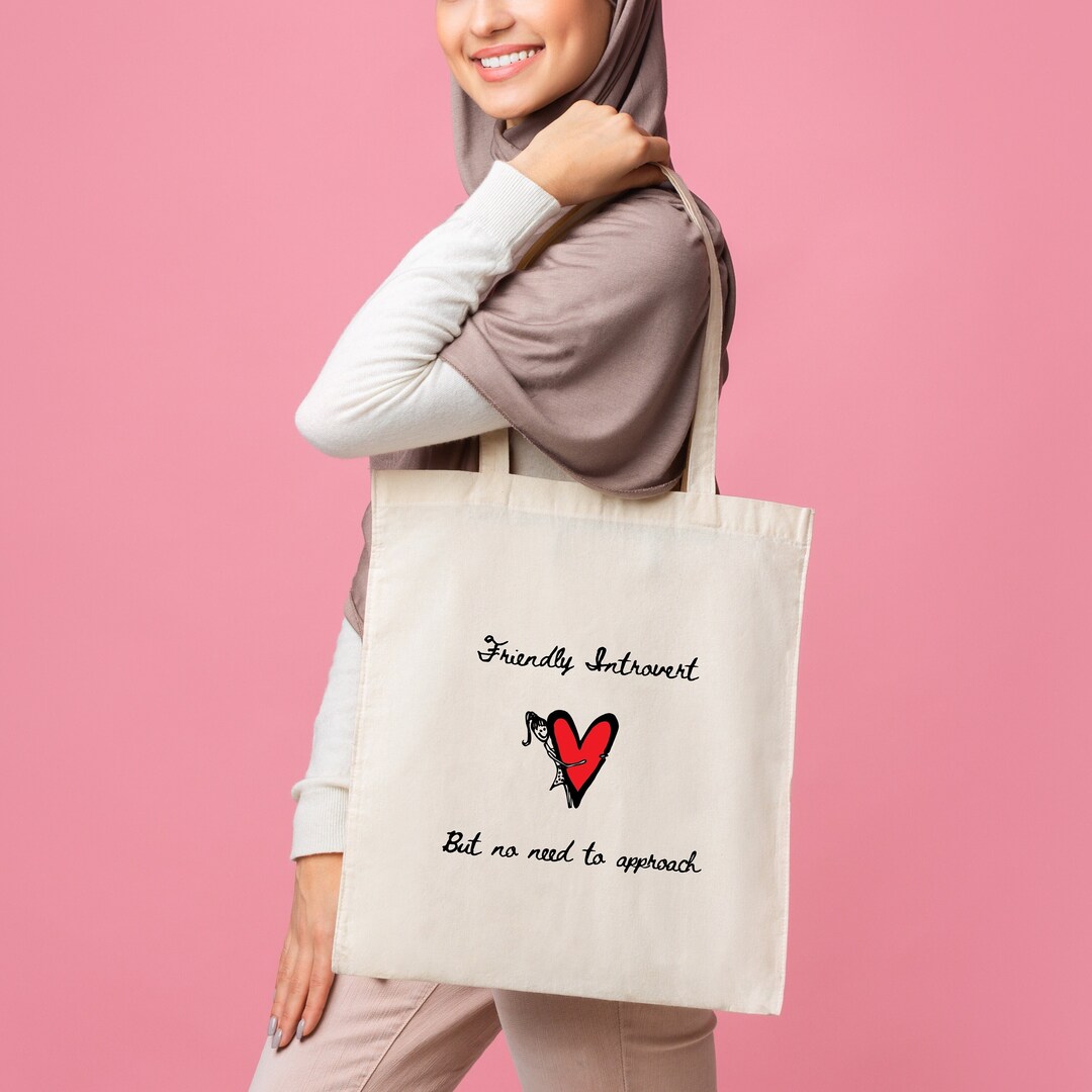 Friendly Introvert Tote Bag | Funny Gift for Introverted People ...