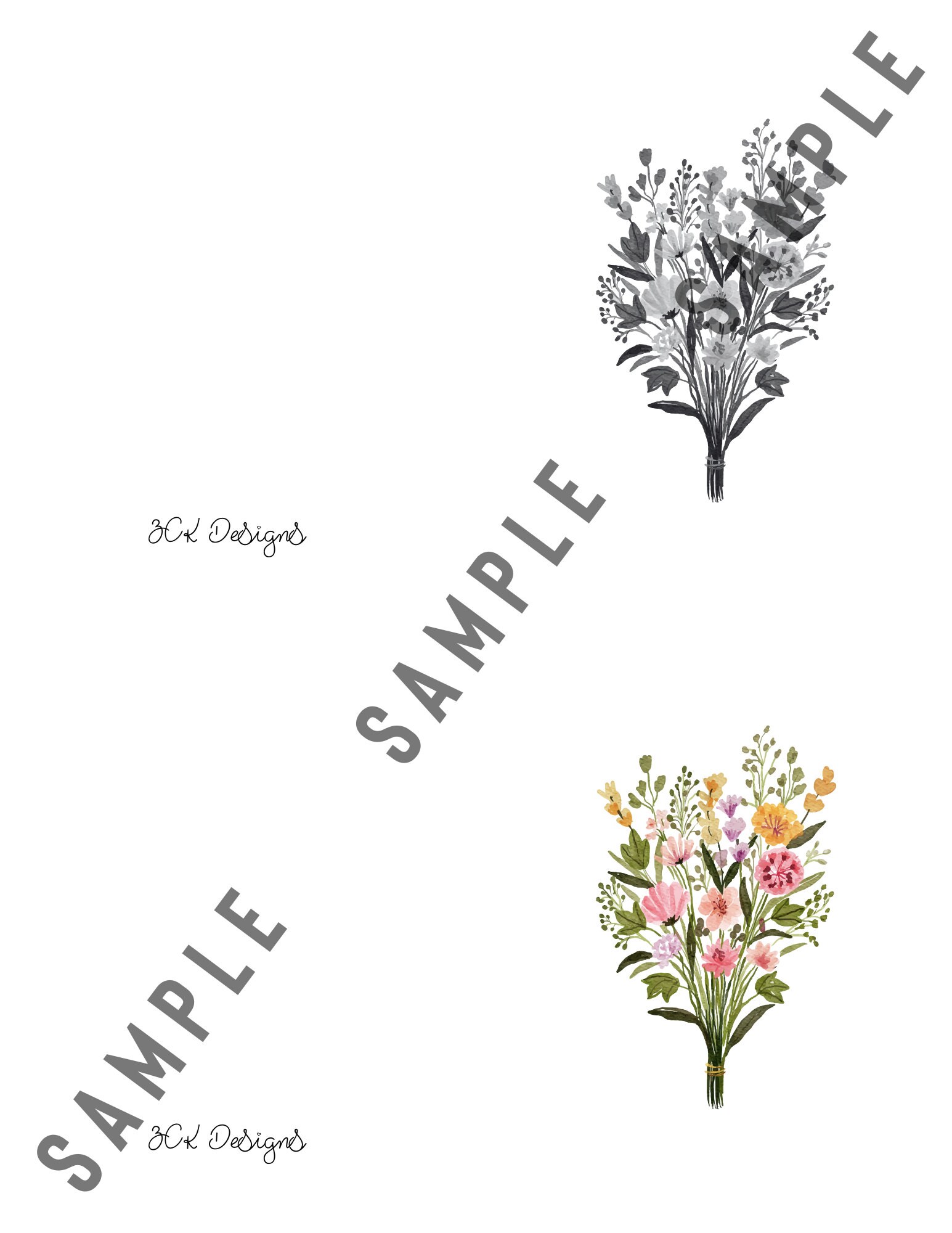 Printable Flower Greeting Card - Etsy