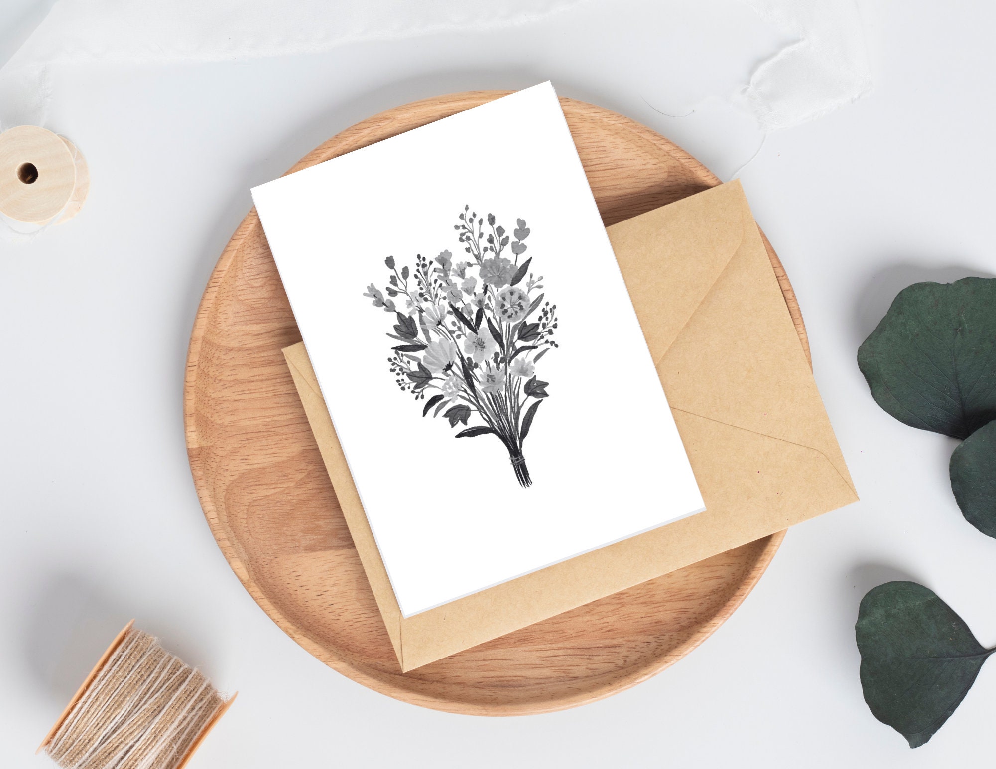 Printable Flower Greeting Card - Etsy