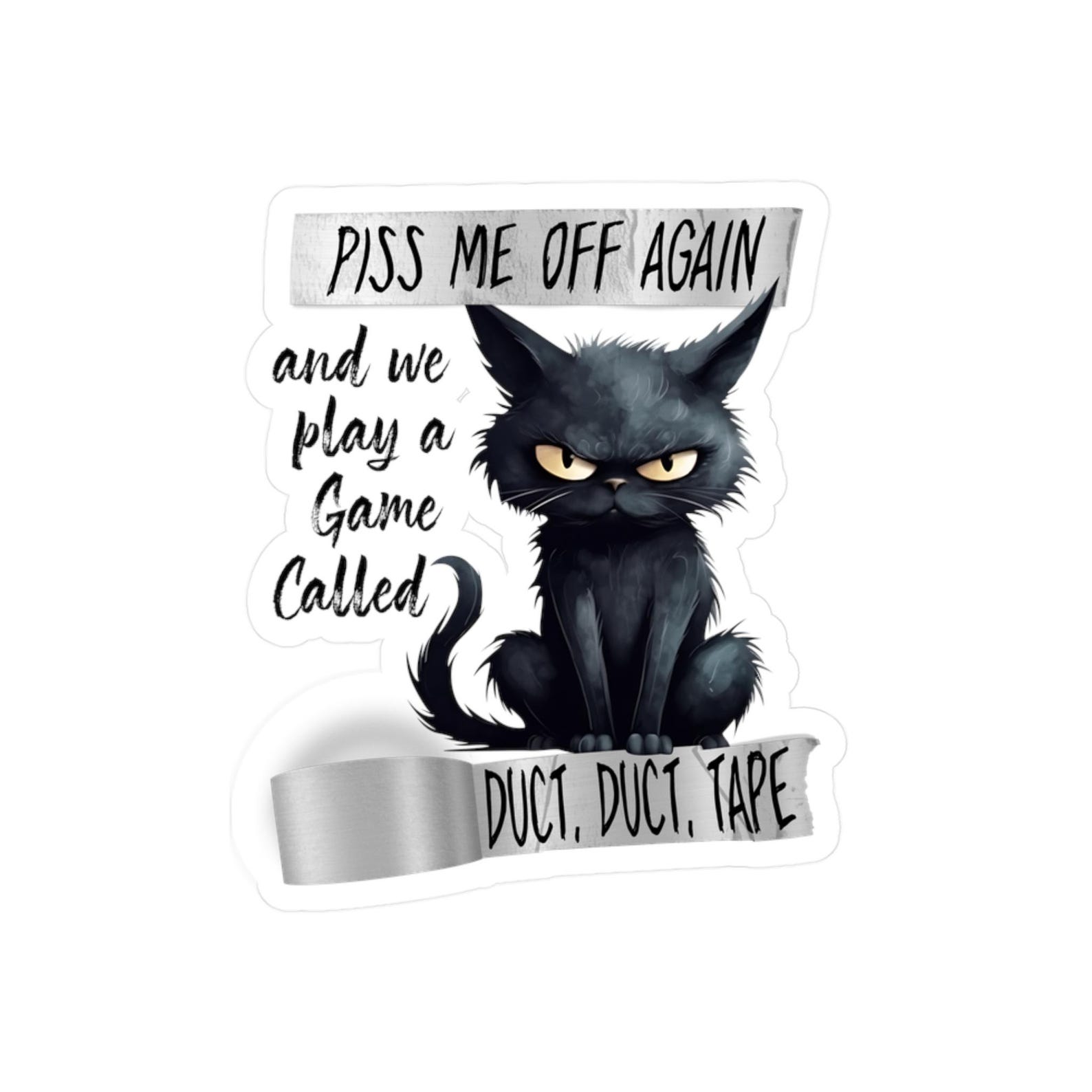 Sassy Grumpy Cat Sticker, Indoor Outdoor Decal, Decor Idea for Laptops ...
