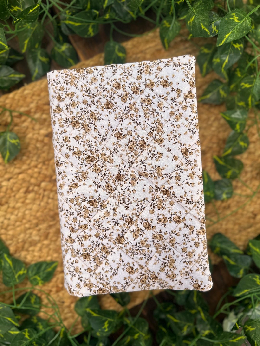 Floral Dust Cover, Bible Cover, Book Cover, Sewn Dust Cover, Book ...