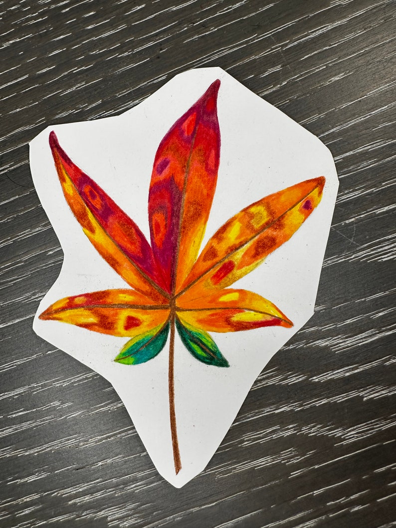 Falling Leaves- Hand Drawn Art - Etsy
