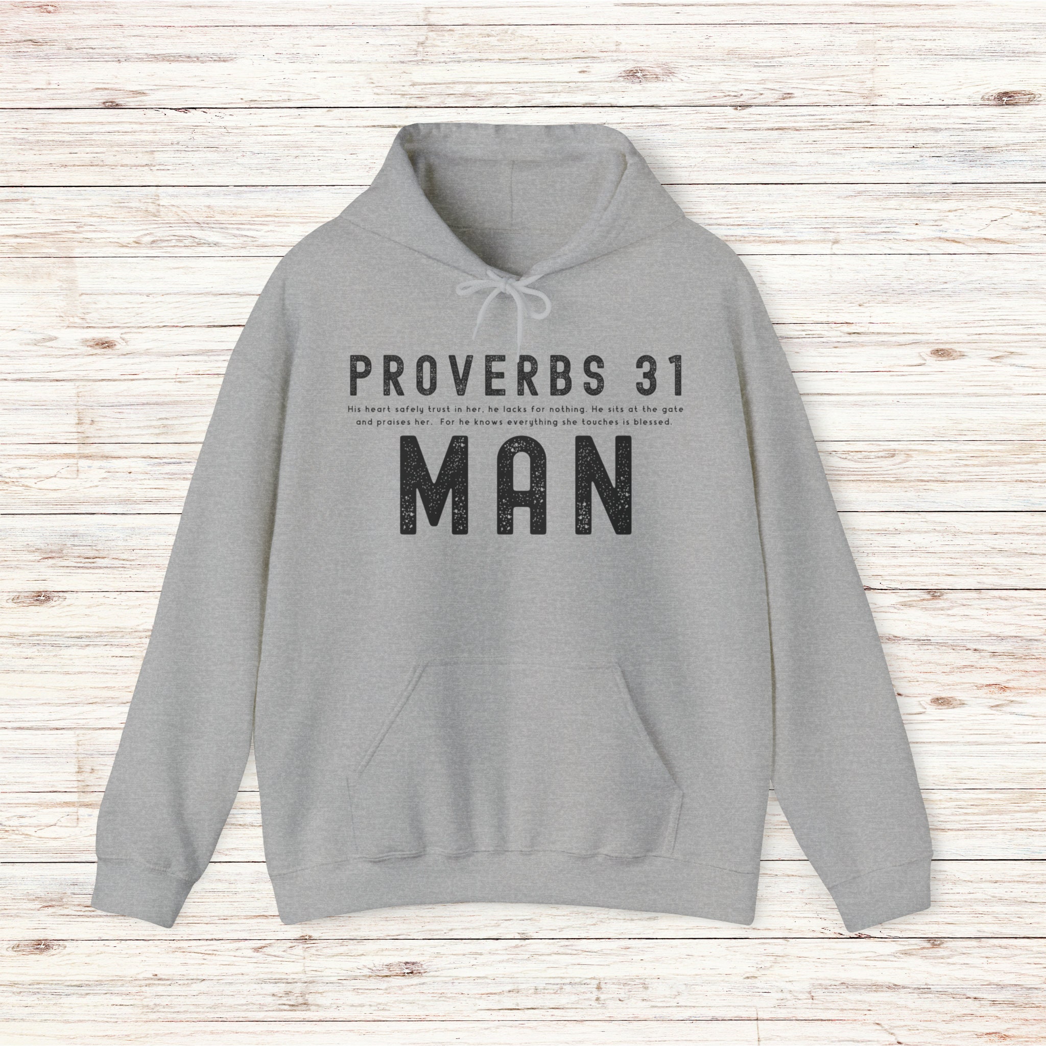 Proverbs 31 Man Hoodie Sweatshirt Christian Faith Gift Mens Sweatshirt ...
