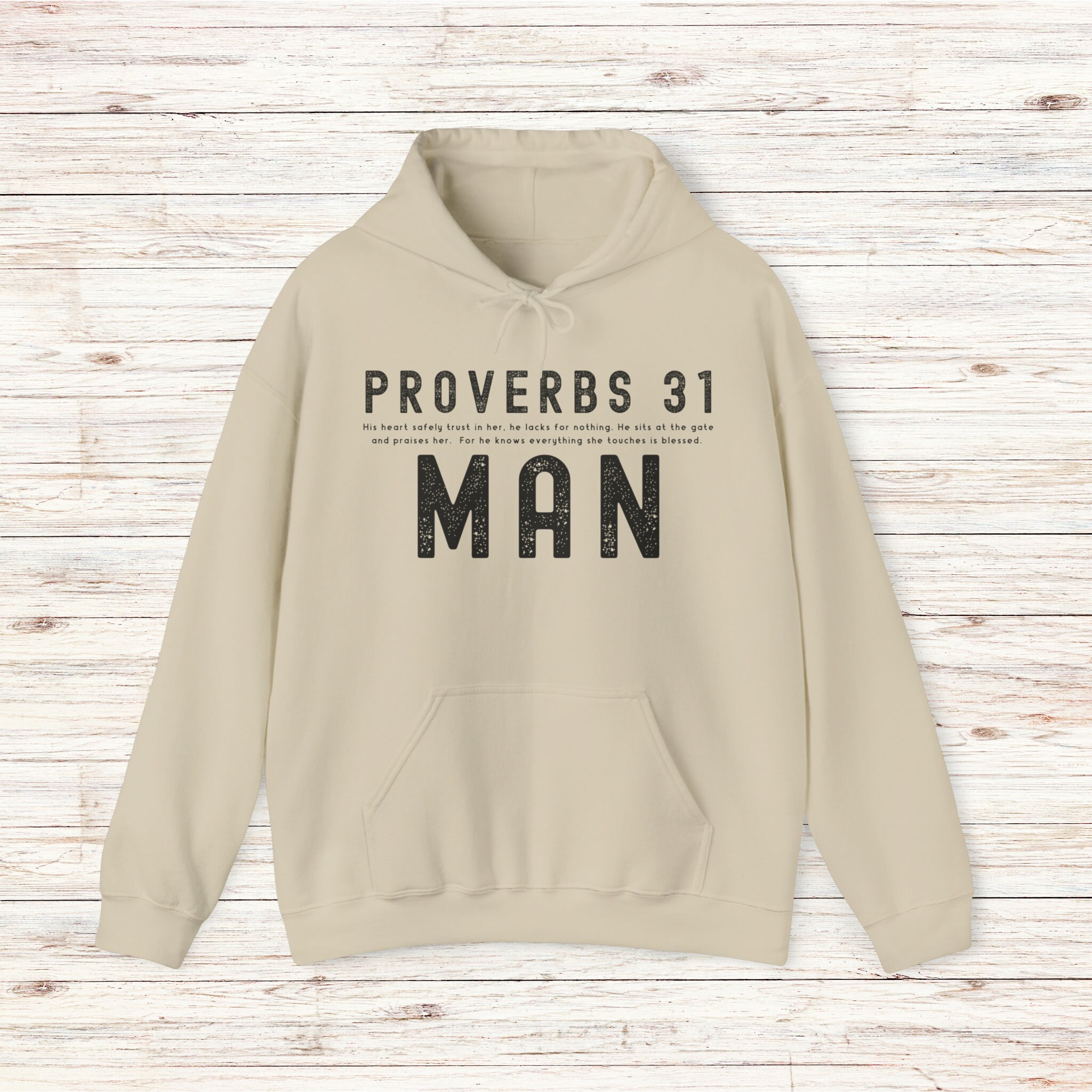 Proverbs 31 Man Hoodie Sweatshirt Christian Faith Gift Mens Sweatshirt ...
