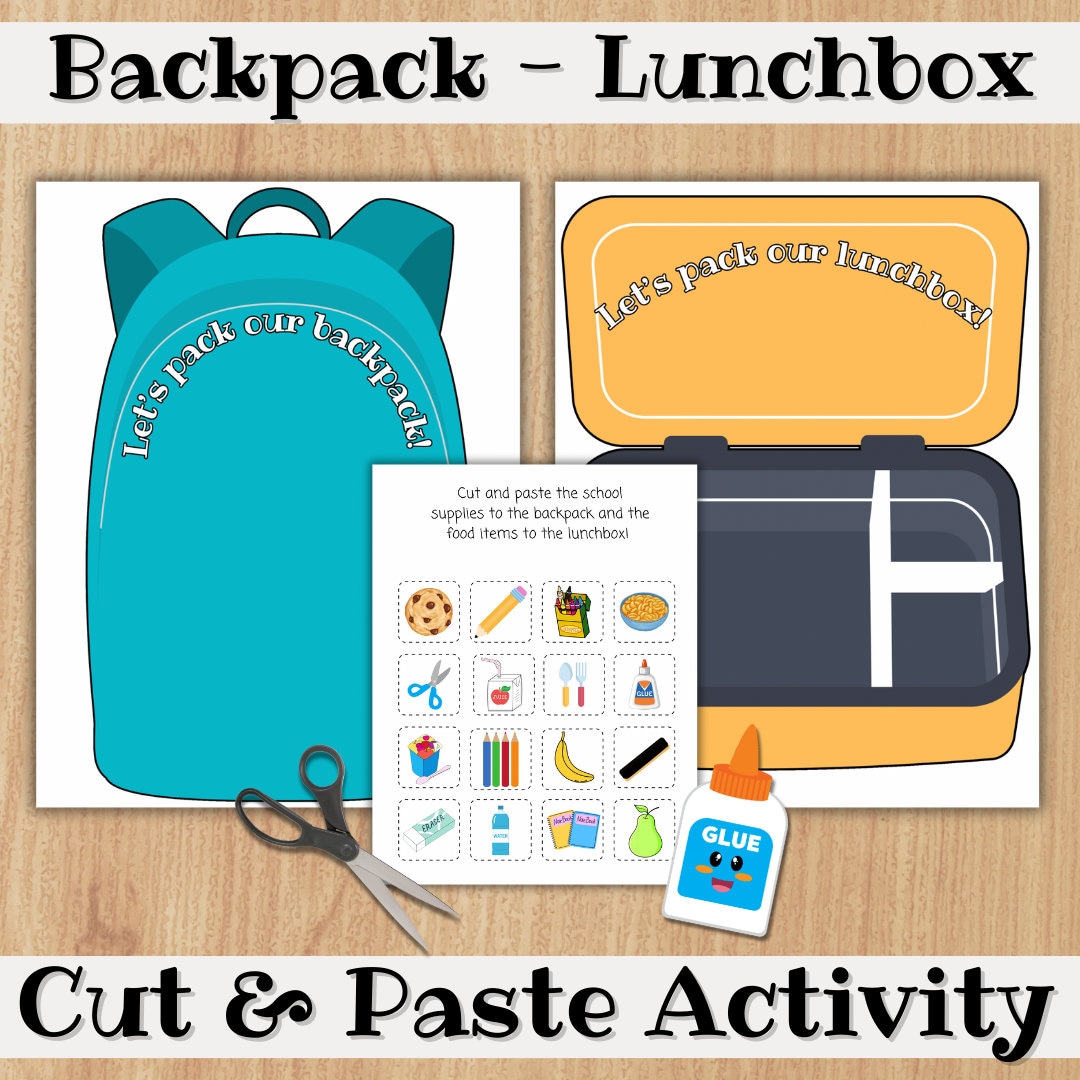 Kids Printable Back to School Printable Pack a Backpack Printable Cut ...